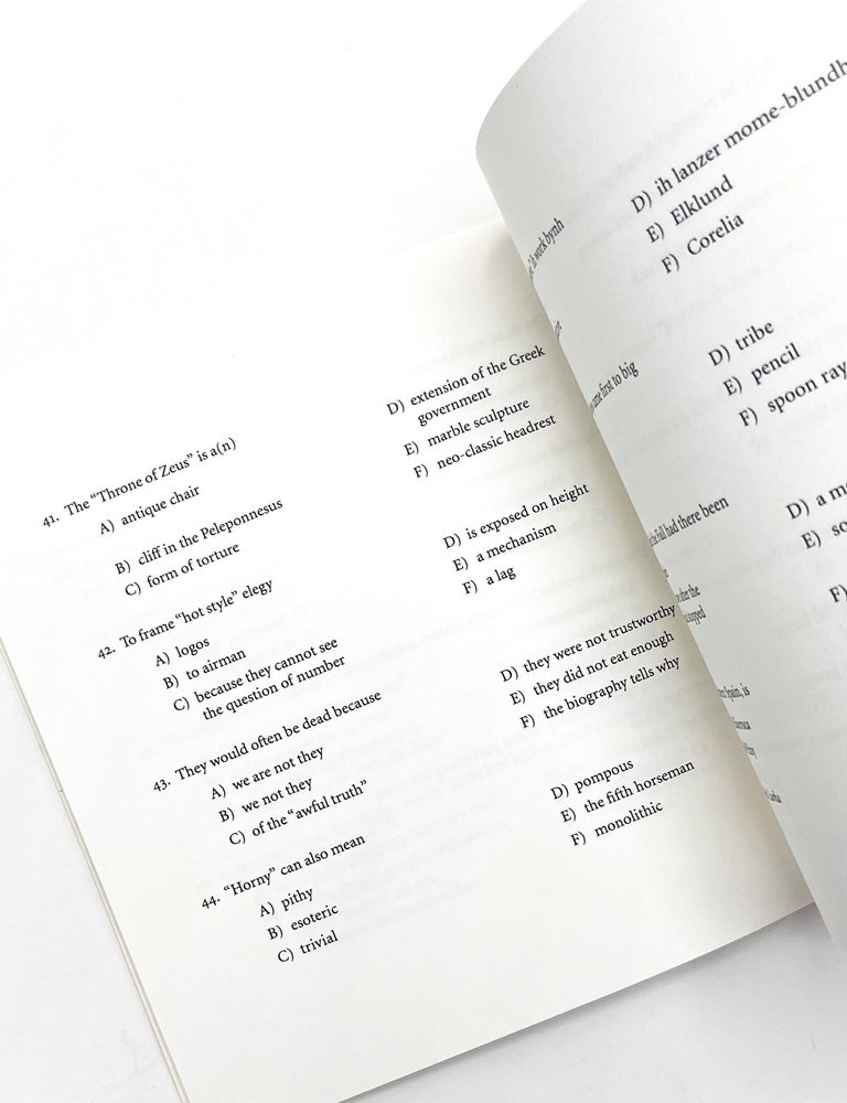 100 MULTIPLE-CHOICE QUESTIONS | John Ashbery | First printing